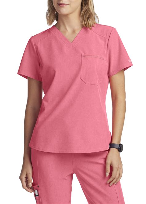 Chest Pocket V Neck Top Scrubs And Beyond