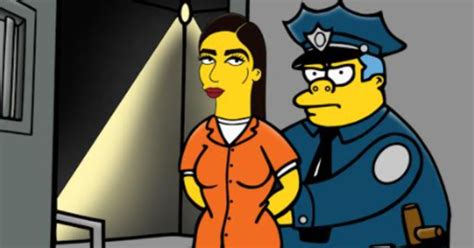 Emma Coronel Tras Las Rejas Irónico Retrato Al Estilo Los Simpson De