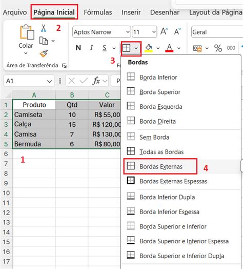 Como Colocar Borda No Excel Excel Easy
