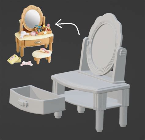 🛁 Sylvanian Families Furniture Dresser Set・ Stl File For 3d Printing・cults