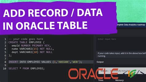How To Add Record Data In Table In Oracle Database Insert Query Youtube