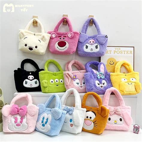 Fluffy Sanrio Kuromi Cinnamoroll Melody Lotso Stella Cute Kawaii Bag