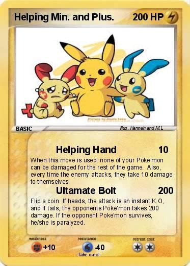 Pokémon Helping Min And Plus Helping Hand My Pokemon Card