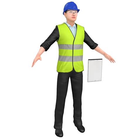 Engineer Female 4 3d Model 99 Max Fbx Free3d