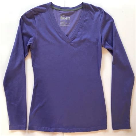 Nike Tops Nike Legend Dri Fit Long Sleeve V Neck Top Size Xs Poshmark