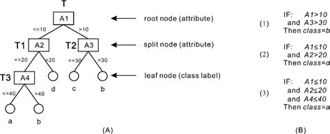 A A Hypothetical Decision Tree With B Examples Of Classification