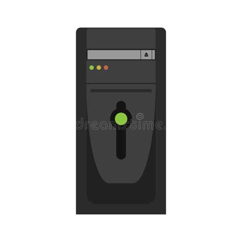 Computer Case Technology Desktop Hardware Illustration Vector Modern Pc Computer Case Server