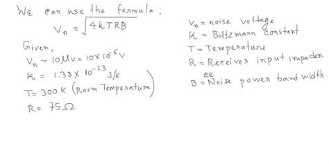 A Diode Noise Generator Is Required To Produce 10 μv Of Noise In A Receiver With An