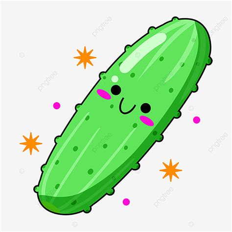 만화 일러스트 오이 귀여운 야채 스티커 이모티콘 만화 오이 초록 Png 일러스트 및 Psd 이미지 무료 다운로드 Pngtree
