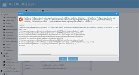 Fatal Error After Changing Mntent In Config Xml General Openmediavault