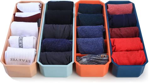 Fulushouxi 4 pièces Boîtes de Rangement pour Sous vêtements Chaussettes