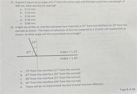 Solved If Point C Occurs At An Angle Of From The Chegg