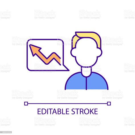 긍정적인 직원 성장 Rgb 컬러 아이콘 개념에 대한 스톡 벡터 아트 및 기타 이미지 개념 개발 개선 Istock