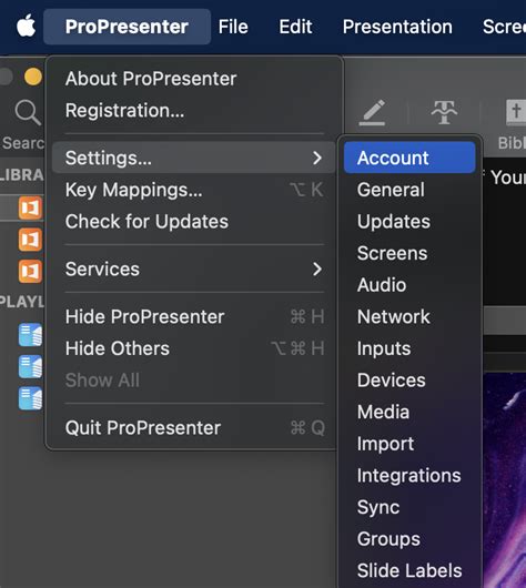 Signing Into Propresenter Renewed Vision