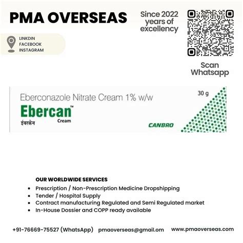 Eberconazole Nitrate Cream 1 Ww 30 G At ₹ 250piece In Nagpur Id