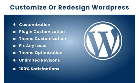Customize Revamp Redesign Speed Optimize And Fix Issues Of Wordpress