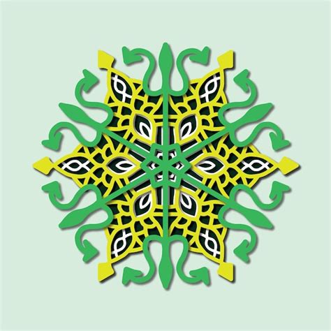 Premium Vector Laser Cut 3d Mandala Pattern