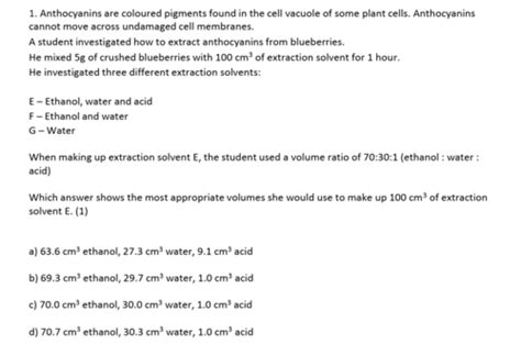 Required Practical 4 The Effect Of A Named Variable On The Permeability Of Cell Surface