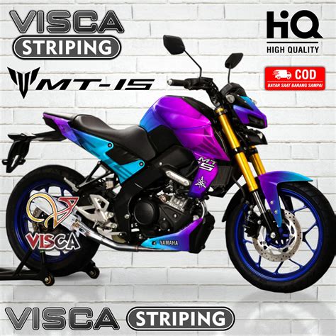 Decal Yamaha Mt 15 Mt 15 Motorcycle Sticker Dekal Mt15 Striping