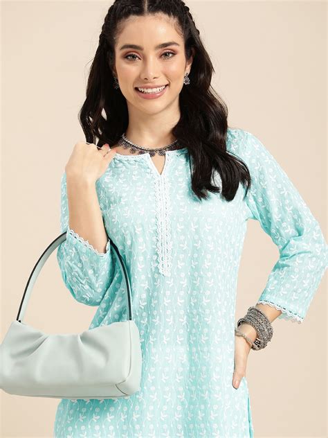 Sangria Women Ethnic Motifs Embroidered Kurta Price History