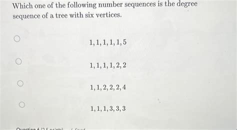 Solved Which One Of The Following Number Sequences Is The