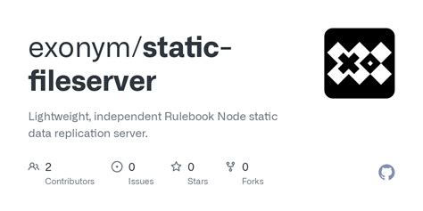 GitHub Exonym Static Fileserver Lightweight Independent Rulebook Node Static Data