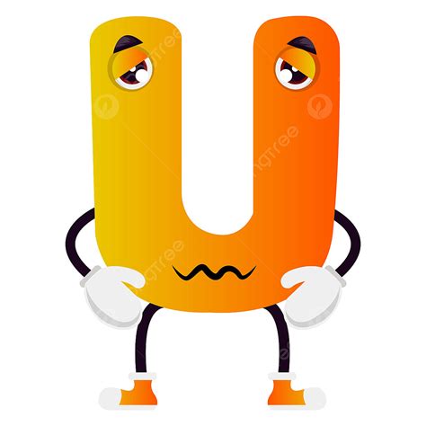 卡通黃色字母u矢量圖在白色背景上 豐富多彩的 信 文字向量圖案素材免費下載，png，eps和ai素材下載 Pngtree