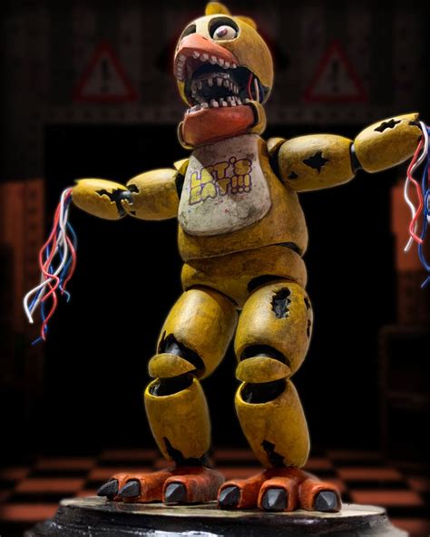 Withered Chica Sculpture Fnaf 2 Etsy