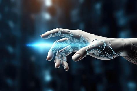 Premium Ai Image Robot And Human Touch Simplifying Business Life With Artificial Intelligence