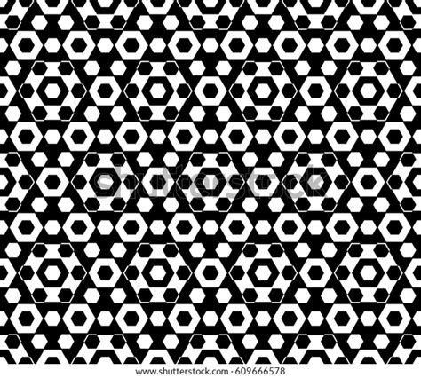 Vector Monochrome Texture Black White Hexagonal Stock Vector Royalty