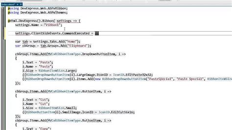 Devexpress Asp Net Mvc Ribbon Ui Youtube