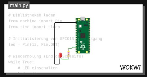 Led On Led Off Endlos Schleife Wokwi Esp32 Stm32 Arduino Simulator
