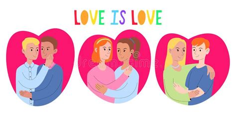 Homosexual And Heterosexual Couples Set Variety Of Orientations Lgbtq