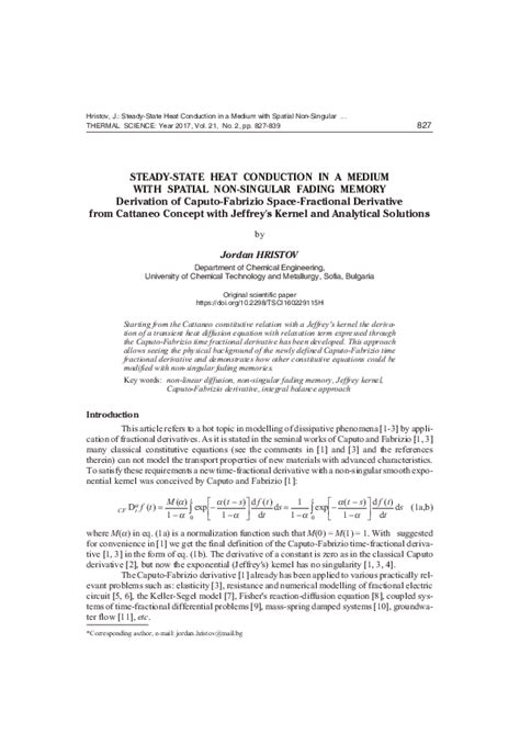 pdf steady state heat conduction in a medium with spatial non