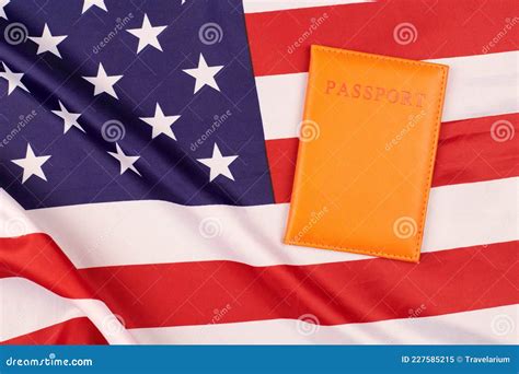 Passport On United States Of America Flag Stock Image Image Of Biden