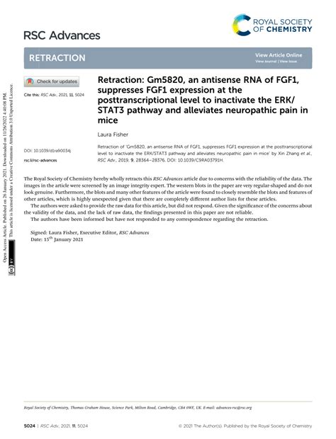 Pdf Retraction Gm5820 An Antisense Rna Of Fgf1 Suppresses Fgf1