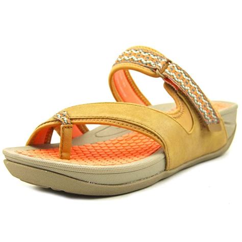 Bare Traps Womens Denni Fabric Open Toe Casual Strappy Auburnmulti