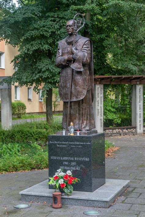 Statue Of Polish Bishop Stefan Wyszynski Editorial Photo Image Of