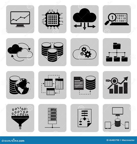Data Analysis Icons Stock Vector Image 46483798