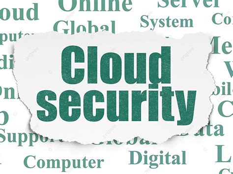 Latar Belakang Aesthetic Of Cloud Security On A Torn Paper Background