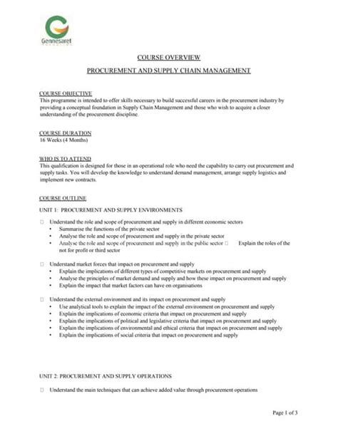 Procurement Supply Chain Managementrev01docx