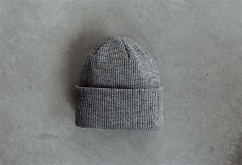 Шапка біні чоловіча Staff біні Gray сіра однотонна молодіжна з відворотом тепла купити