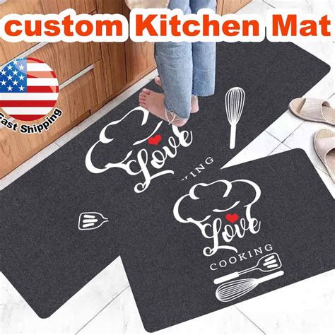Custom Kitchen Mat Etsy