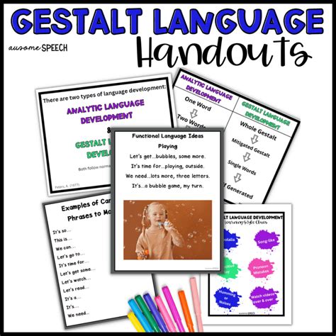 Gestalt Language Handouts And Ideas No Prep Printables And Visuals
