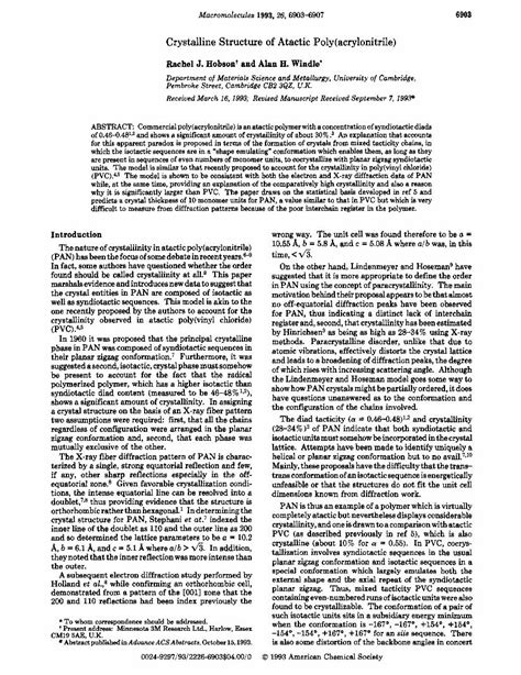 Pdf Crystalline Structure Of Atactic Polyacrylonitrile Dokumen Tips