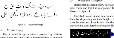 Histogram Of Horizontal Projection Download Scientific Diagram