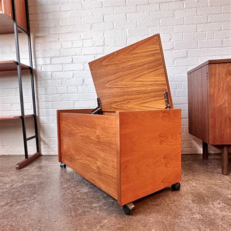 Danish Teak Mobile Storage Chest Mimo Decor