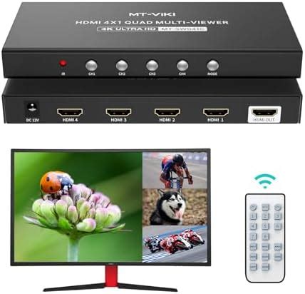 Amazon MT VIKI 4K HDMI Multiviewer 4x1 W IR Remote 4K 30Hz