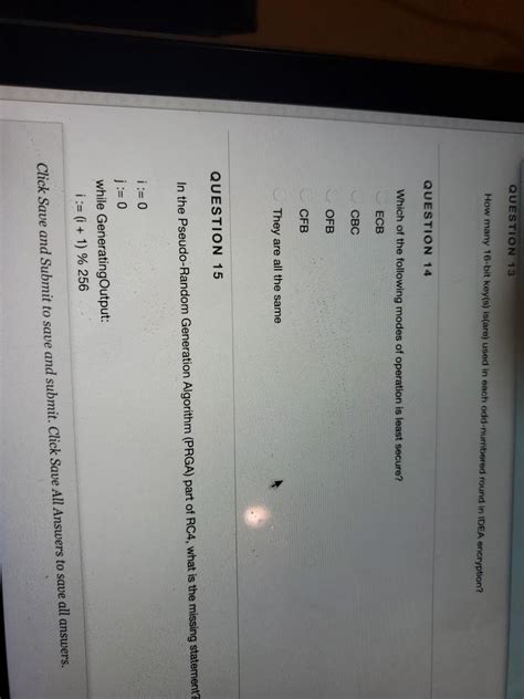 Solved QUESTION How Many Bit Key S Is Are Used In Chegg Com