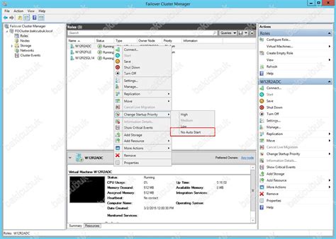 Windows Server 2012 R2 Hyper V Failover Cluster Virtual Machine